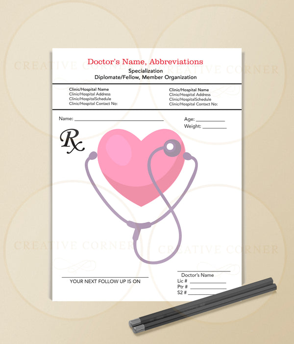 Personalized RX Pads RX-011 Creative Corner PH