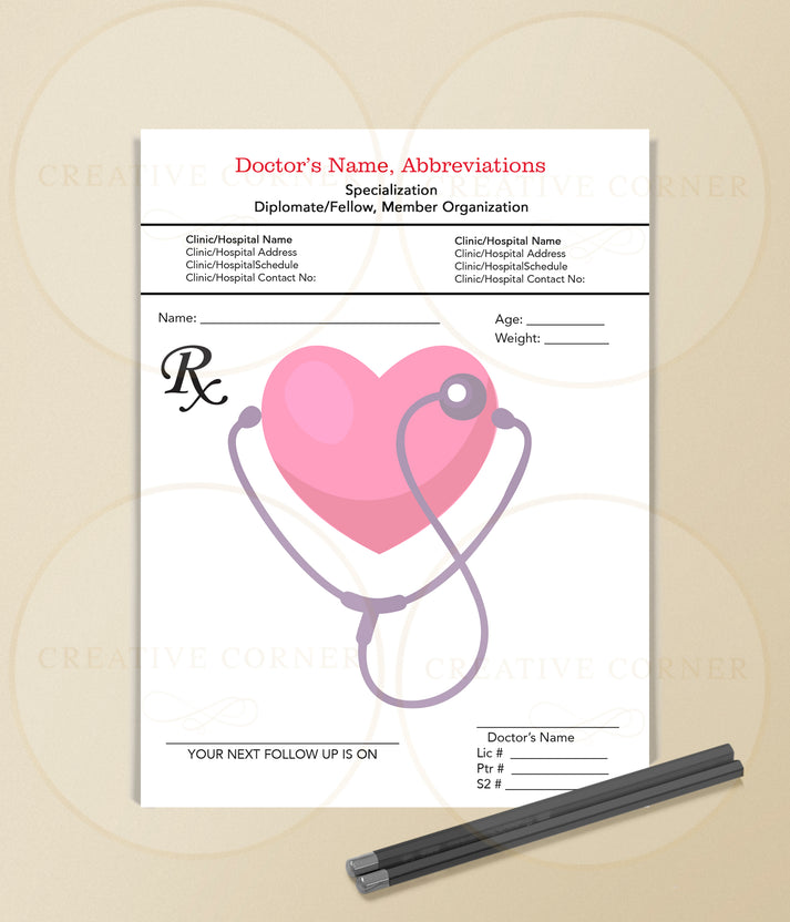 Personalized RX Pads RX-011 Creative Corner PH