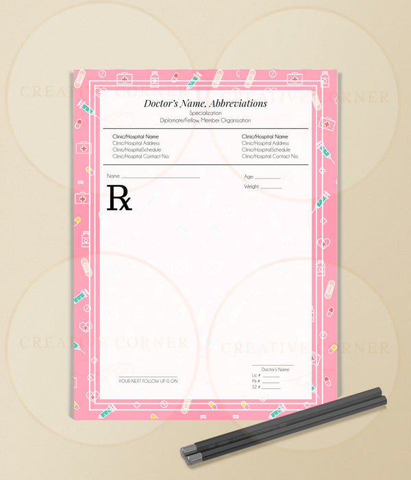 Personalized RX Pads RX-013 Creative Corner PH